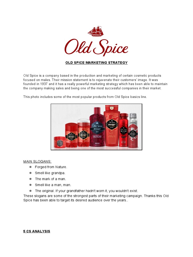 Old Spice Marketing | Download Free PDF | Brand | Target Audience