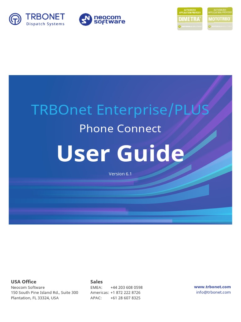 TRBOnet Telephony User Guide v6.1 | PDF | Session Initiation Protocol ...