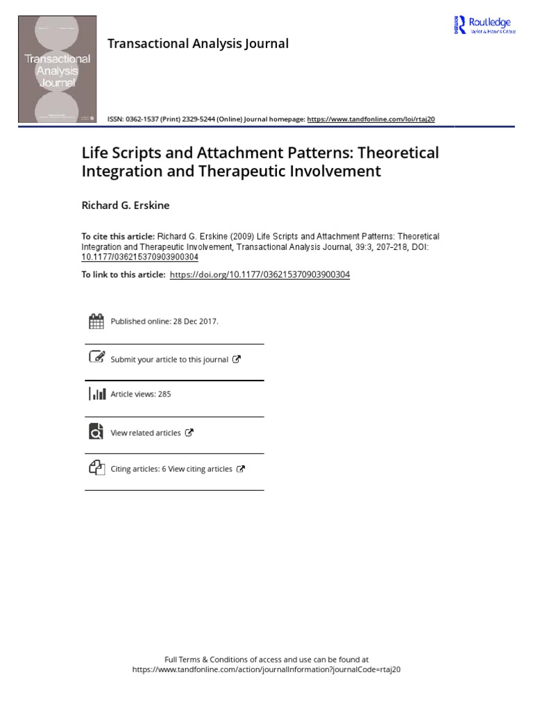 Eskine R.G. Life Scripts and Attachment Patterns Theoretical ...
