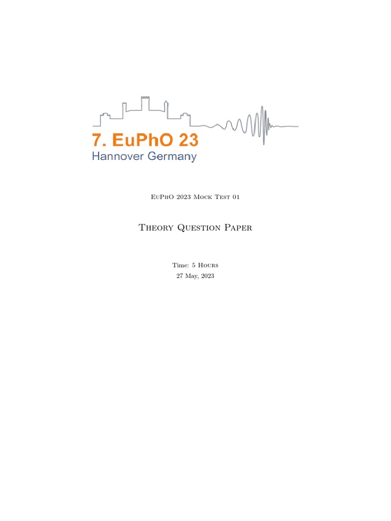 EuPhO Mock Test 01 | PDF | Science & Mathematics
