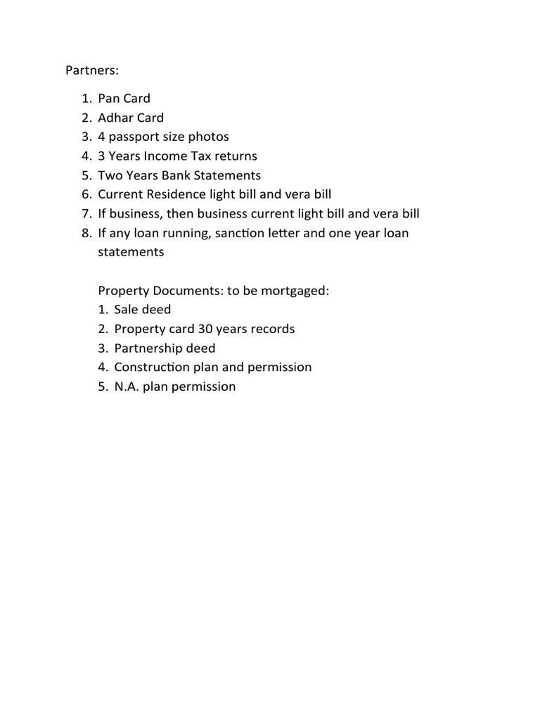 Project Loan Documents | PDF