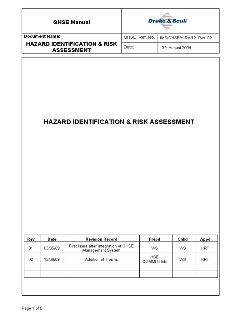 Ims Qshe Hira 12 Rev. 02 | PDF
