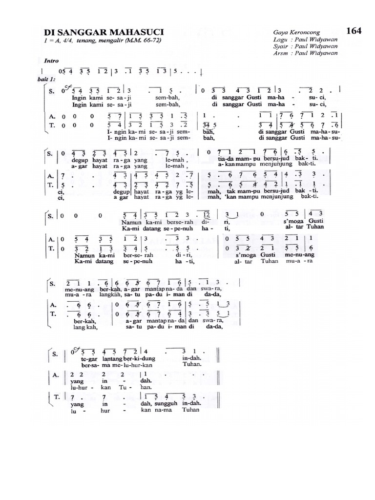 Di Sanggar Maha Suci-SATB | PDF