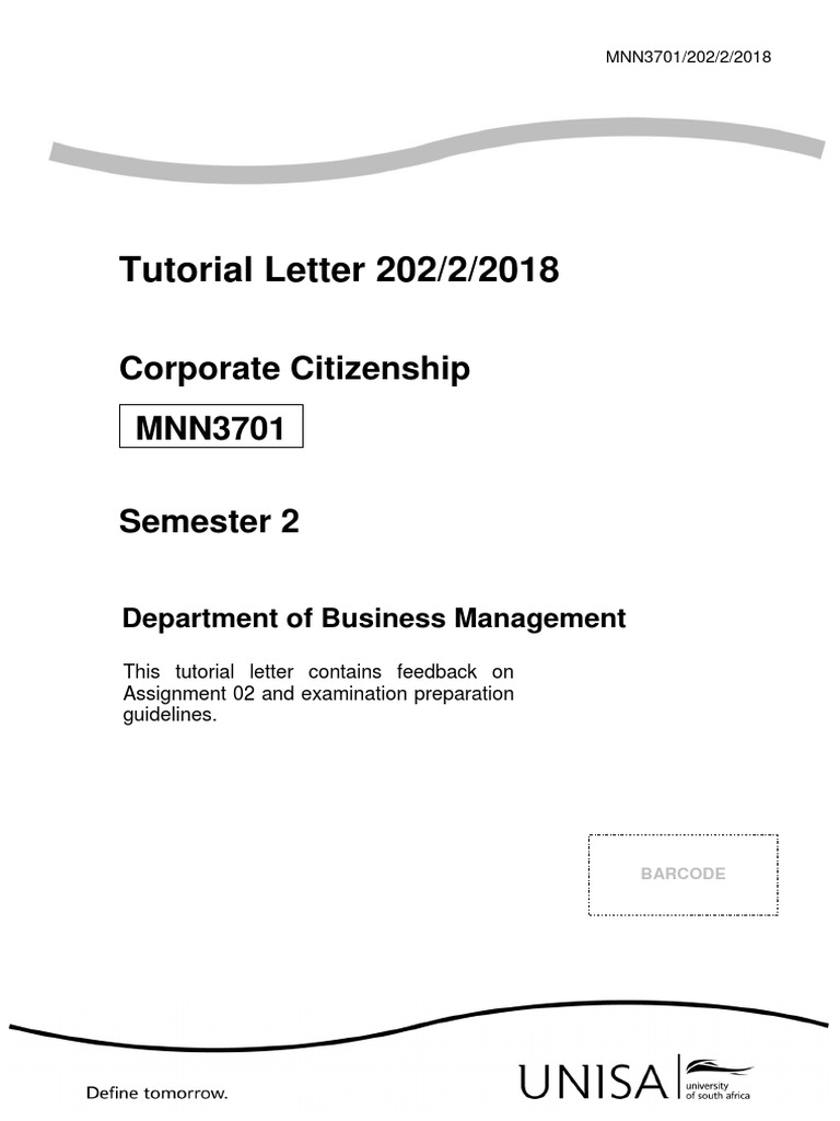 Tutorial Letter 202_2_2018 | PDF