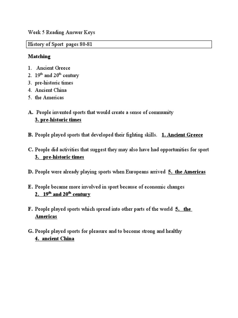 Week5readinganswerkeys - History of Sport - Fair Trade | PDF | Coffee ...