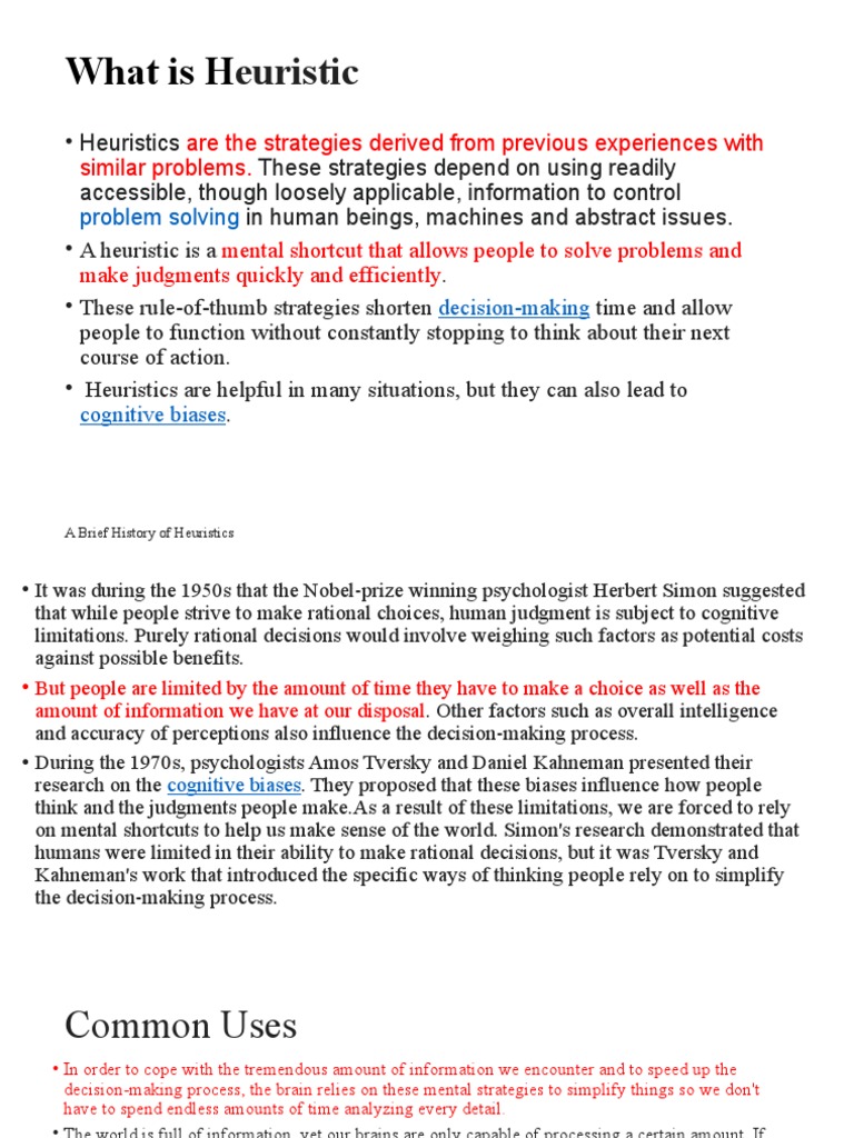 Euristic: What Is H | PDF | Heuristic | Decision Making