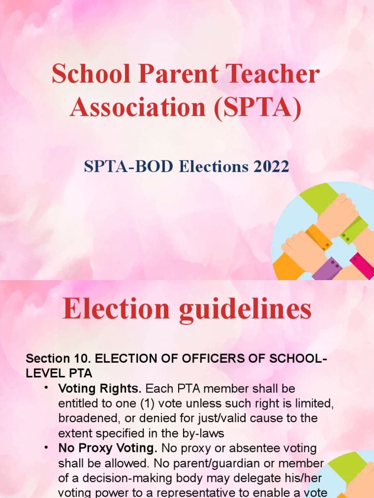 SPTA BOD - Election Guidelines | PDF | Law