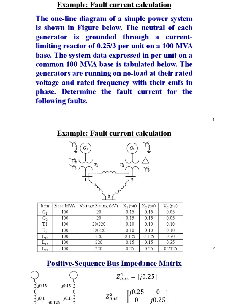 Fault Current & Impedance Matrix | PDF | Electric Power | Electronics