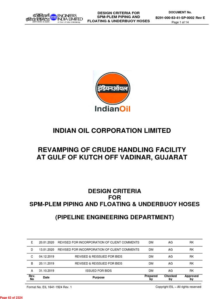 b291-000!83!41-Sp-0002 Design Criteria For Spm-Plem Piping and Floating ...