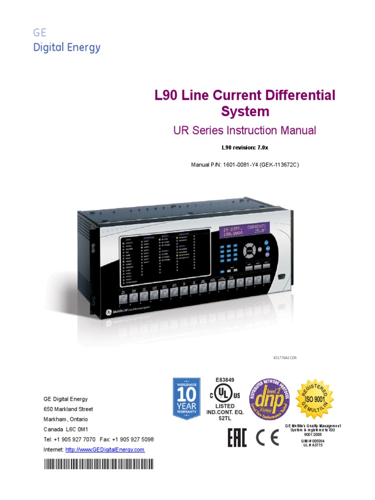 L90 Line Current Differential System: Digital Energy | PDF | Graphical ...