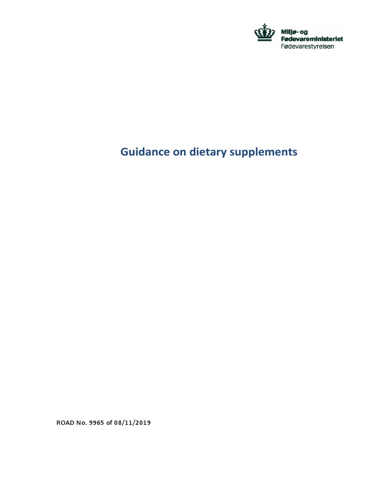 Denmark - Guideline On Dietary Supplements | PDF | Dietary Supplements ...