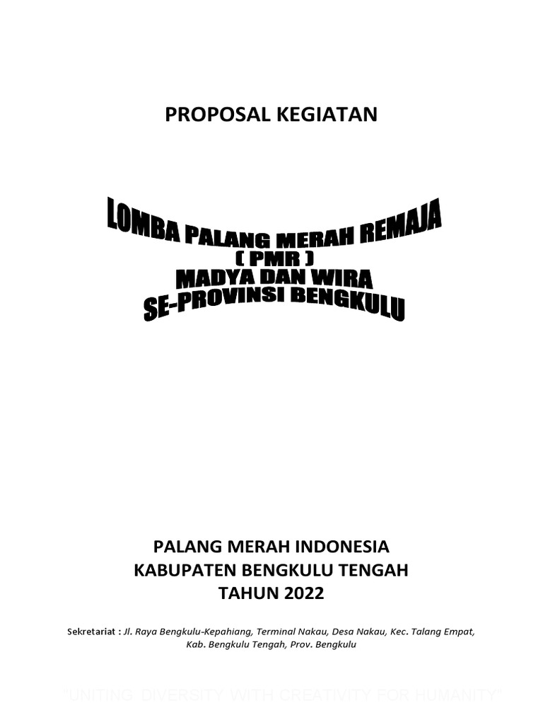 Proposal Kegiatan Lomba PMR | PDF