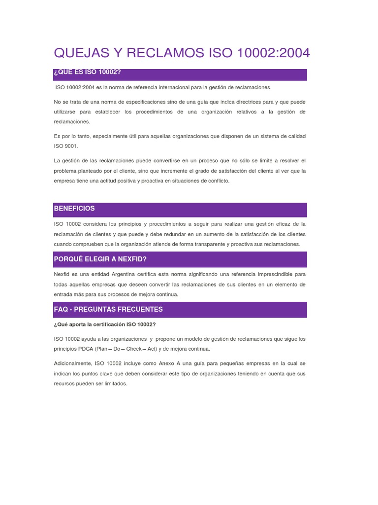 Iso 10002 | PDF