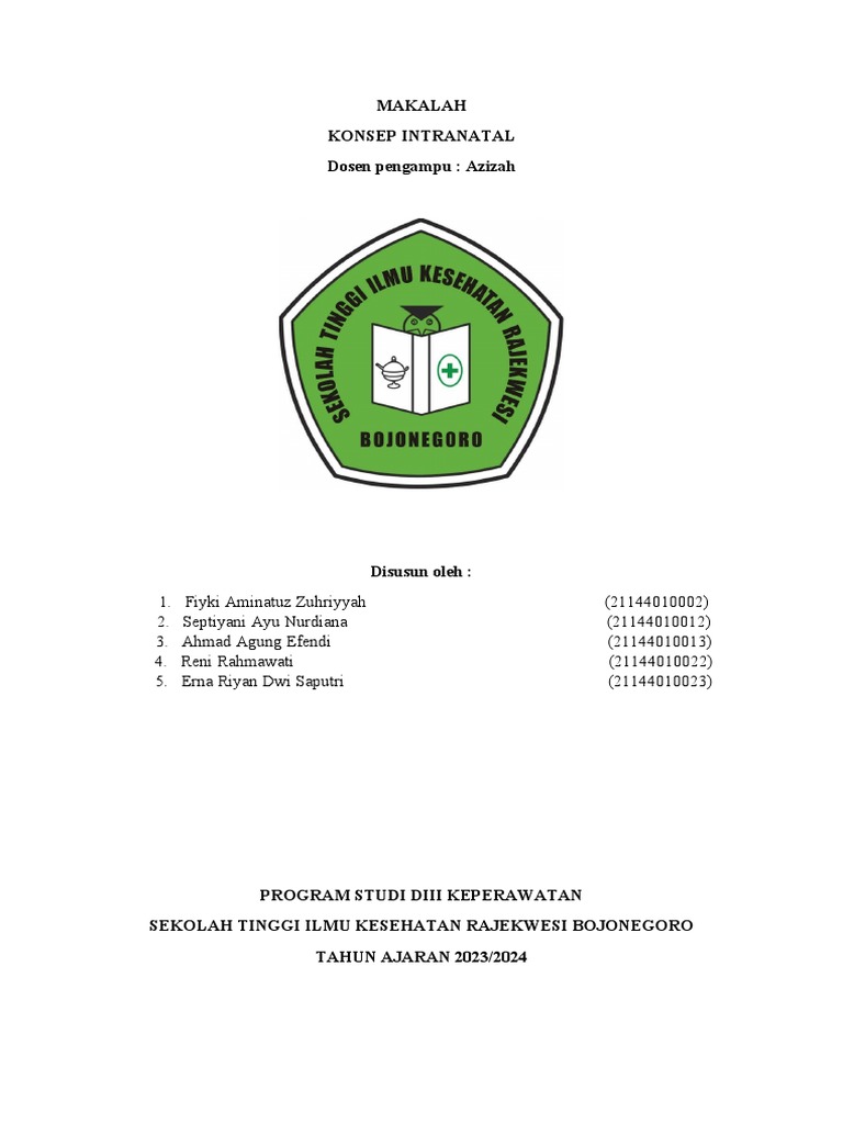 Konsep Intranatal dalam Keperawatan | PDF | Kesehatan Holistik