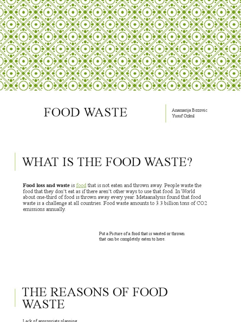 Food Waste | PDF | Food And Drink | Natural Environment