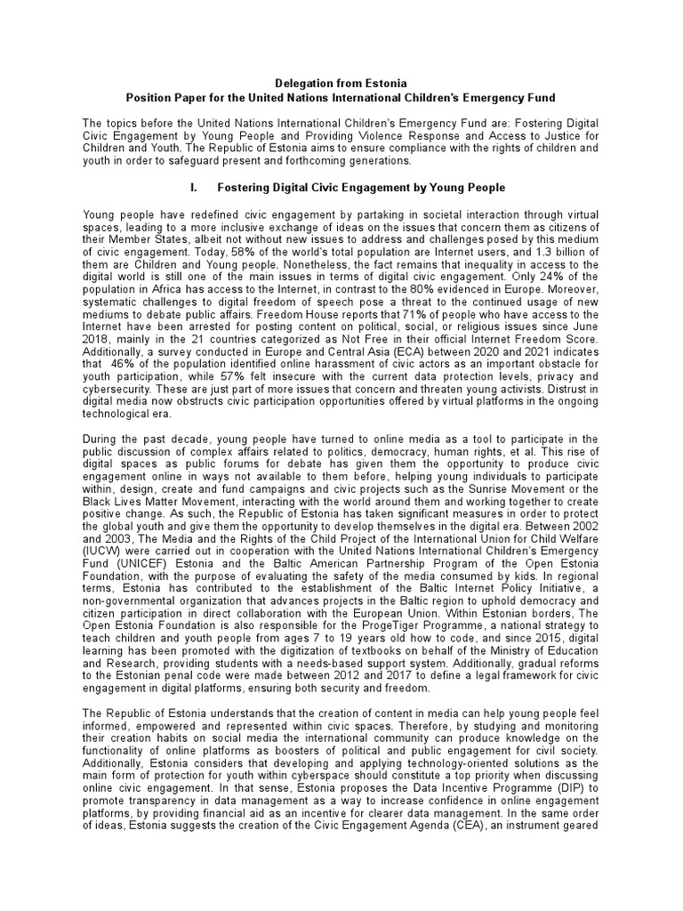 Unicef - PP | Download Free PDF | Civic Engagement | Estonia