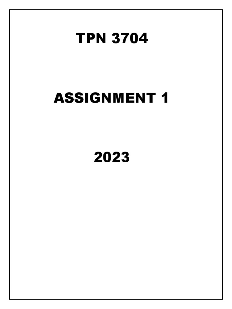 TPN 2601 Assignment 1 2023 | PDF | Multilingualism | Inclusion (Education)