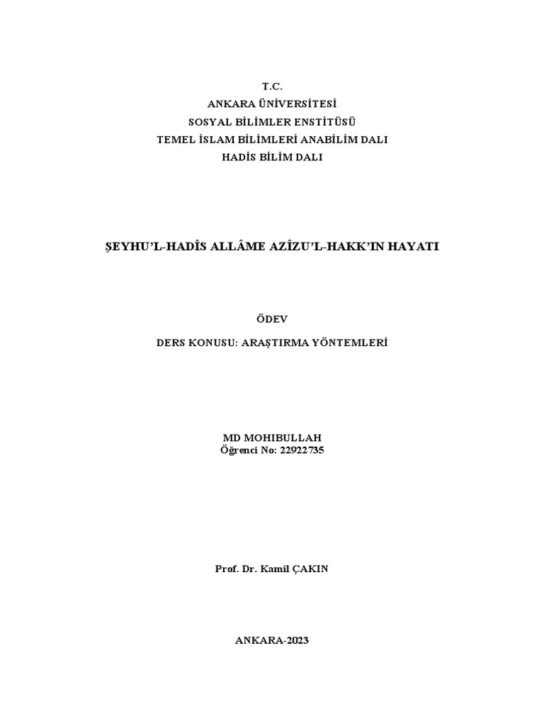 Araştırma Yöntemler MD Mohibullah | PDF