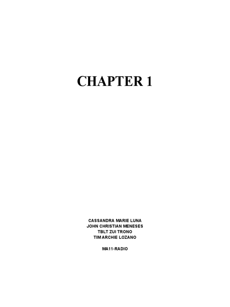 Chapter 1 Draft | PDF | Horror Films | Attitude (Psychology)