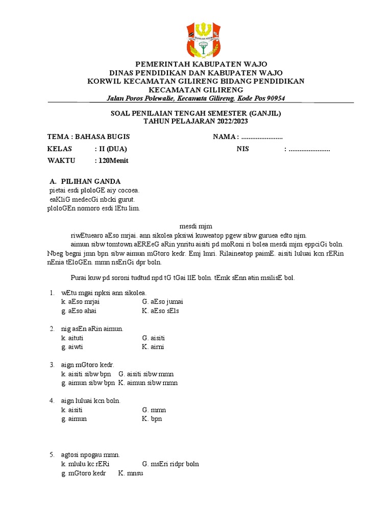 Bahasa Bugis 1 | PDF