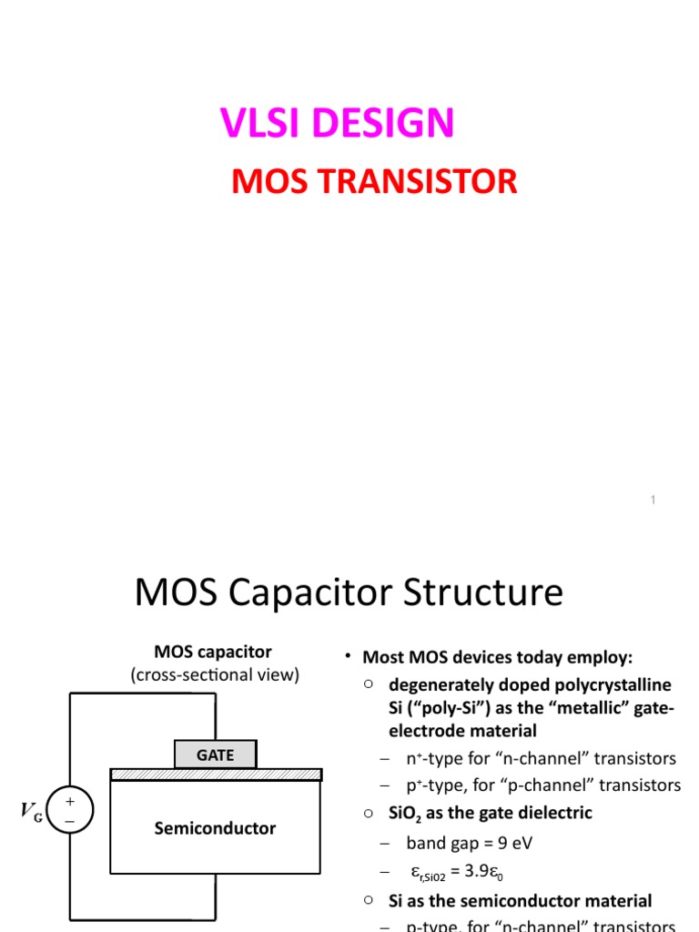 Vlsi 1 | PDF | Mosfet | Field Effect Transistor