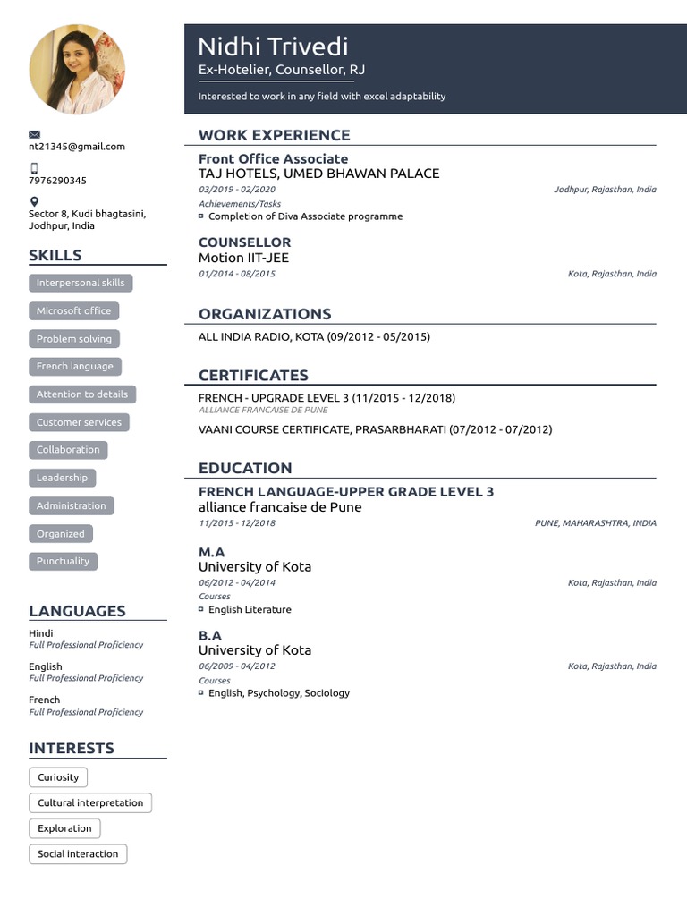 Nidhi's Resume | PDF
