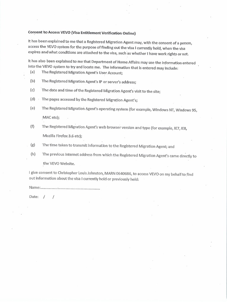 Vevo Consent Forms | PDF