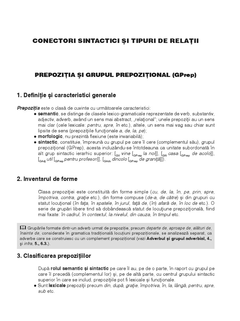GBLR - Prepozitia (Obligatoriu) | PDF