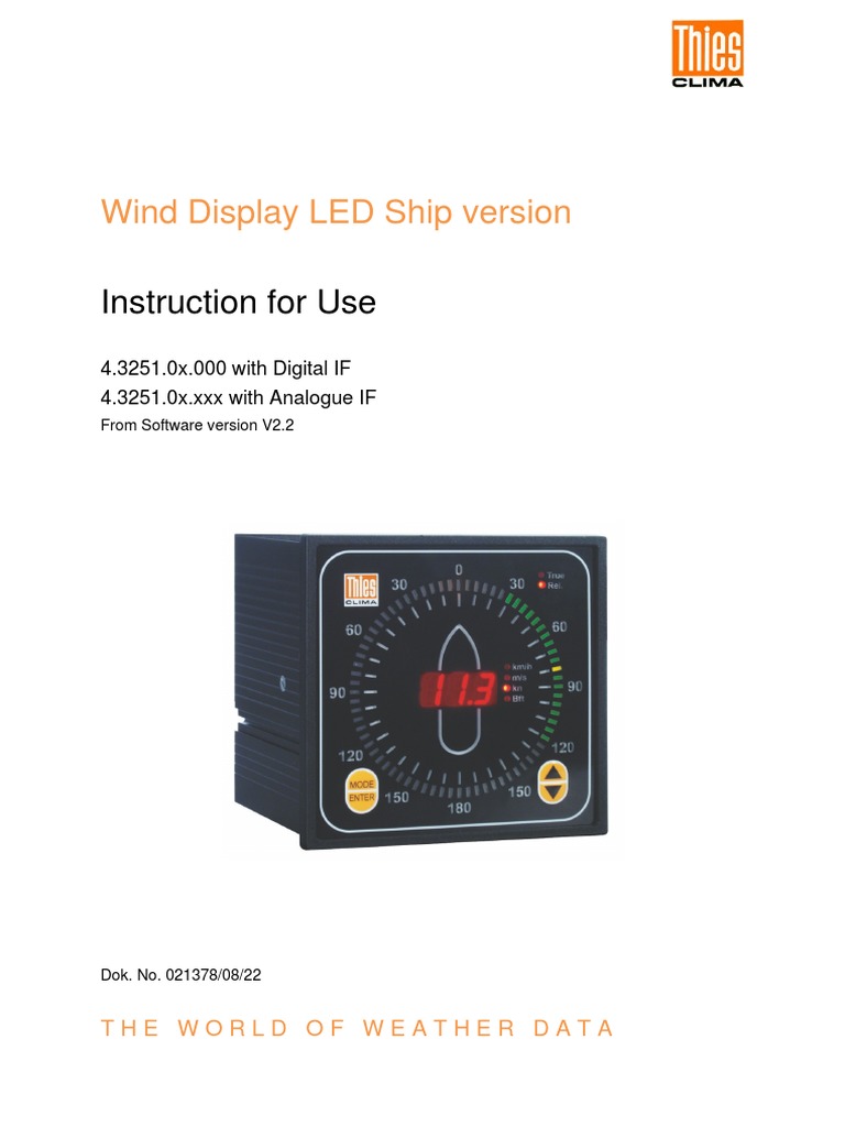 4.3251.0x.000-1xx-0xx_Wind_Display_LED_eng | PDF | Parameter (Computer ...