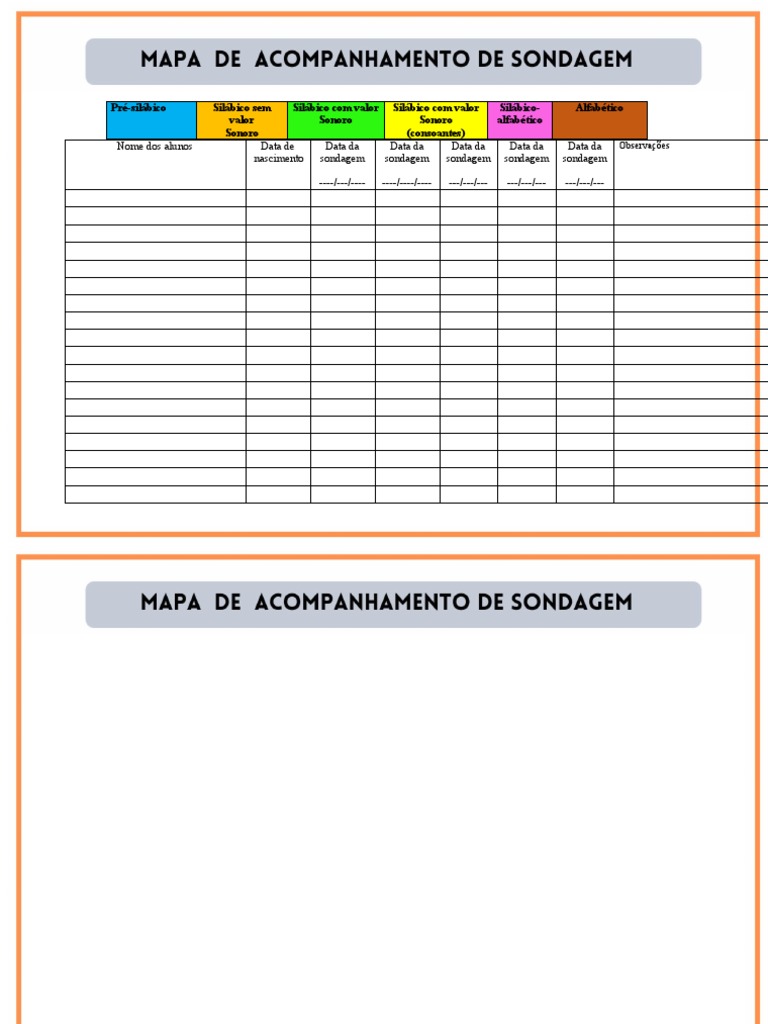 Mapa de Sondagem Editável | PDF