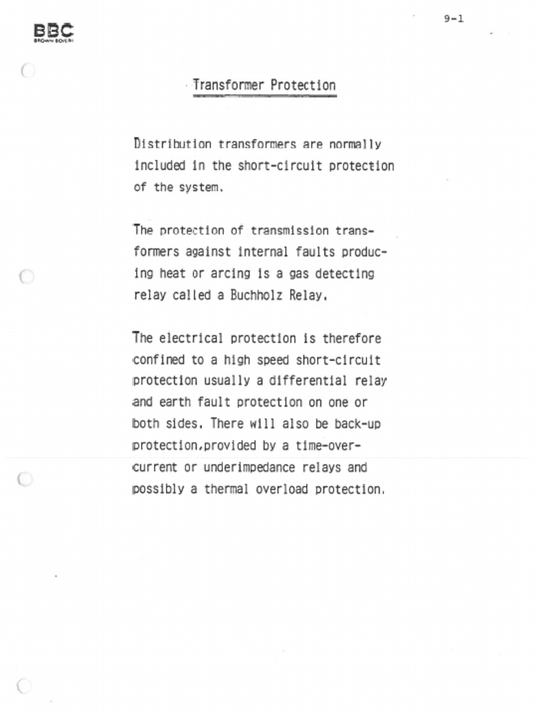 09 - Transformer Protection | PDF 09 - Transformer Protection | PDF