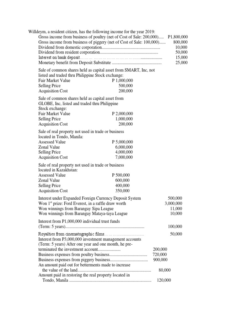 Quiz On Graduated Income Tax | PDF