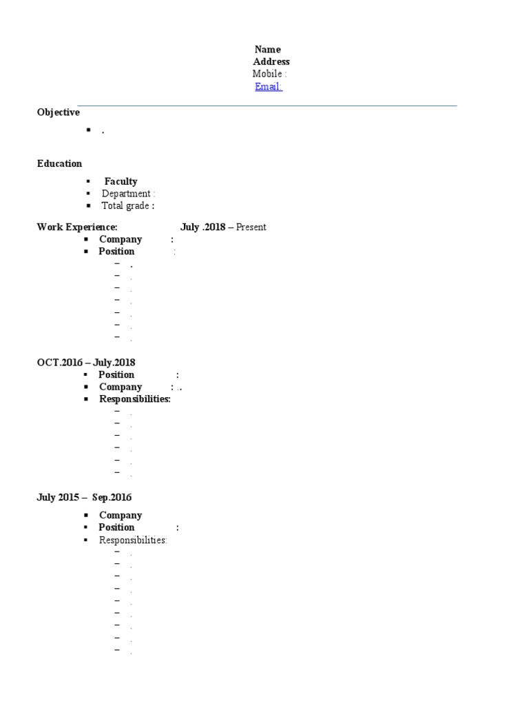 CV Form - 2023 Eng - Ahmed Hassan | PDF