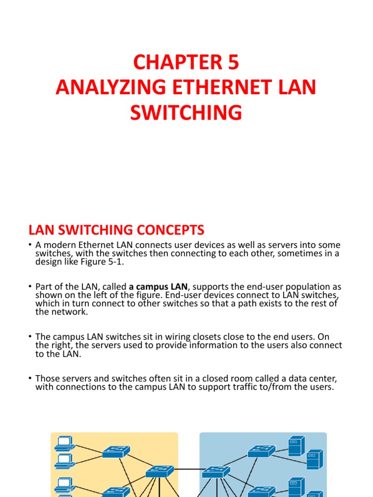 Chapter 5 - Analyzing Ethernet Lan Switching | PDF | Network Switch | Ethernet