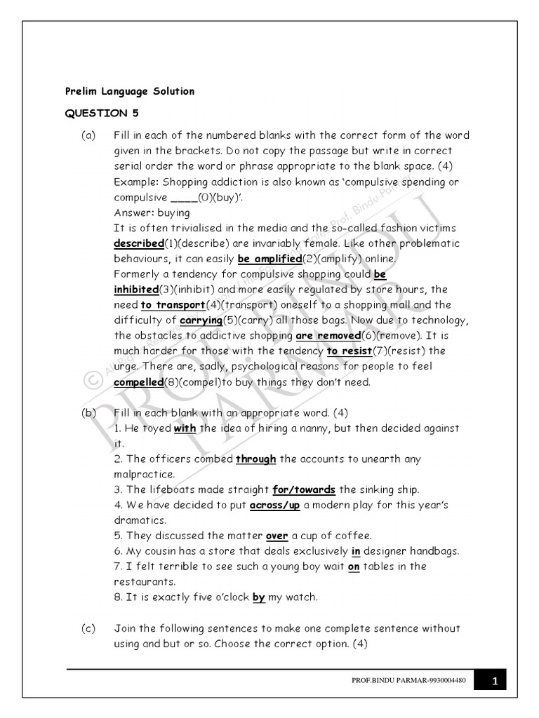 English - Cathedral Prelim Language '23 Solution | PDF | Cricket