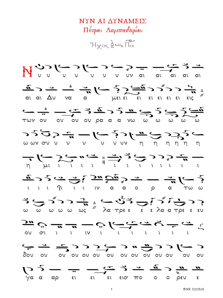 Νυν αι δυνάμεις πλ.Β΄ | PDF