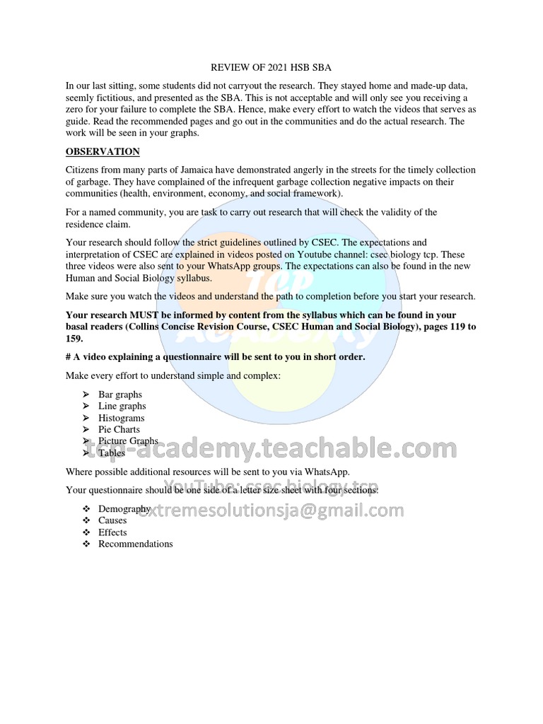 HSB SBA 2023 Tarrant High School | PDF | Economies