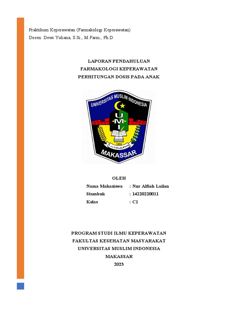 LP Perhitungan Dosis Pada Anak | PDF