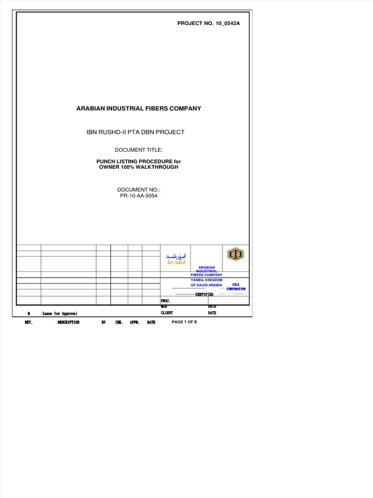 Dokumen - Tips - Punch List Procedure 2 | PDF | System | Computing
