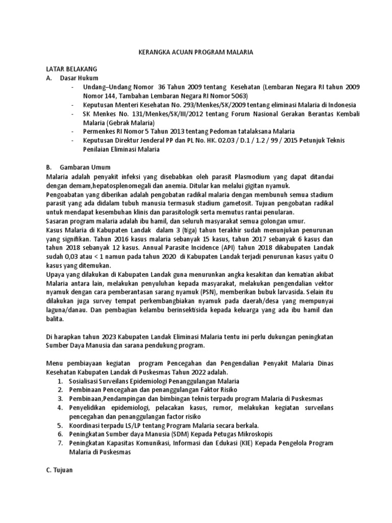 Kak Malaria Puskesmas | PDF | Pengembangan Diri | Kesehatan Holistik