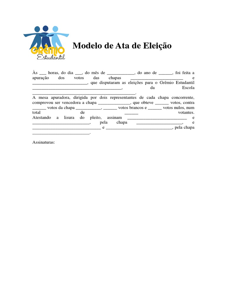 Modelo Ata Eleicao | PDF
