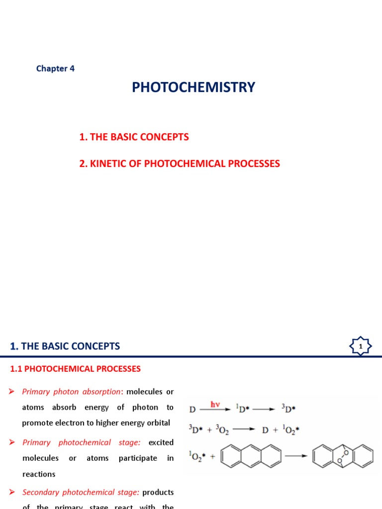 Photochemistry: Concepts and Kinetics | PDF | Photochemistry | Excited ...