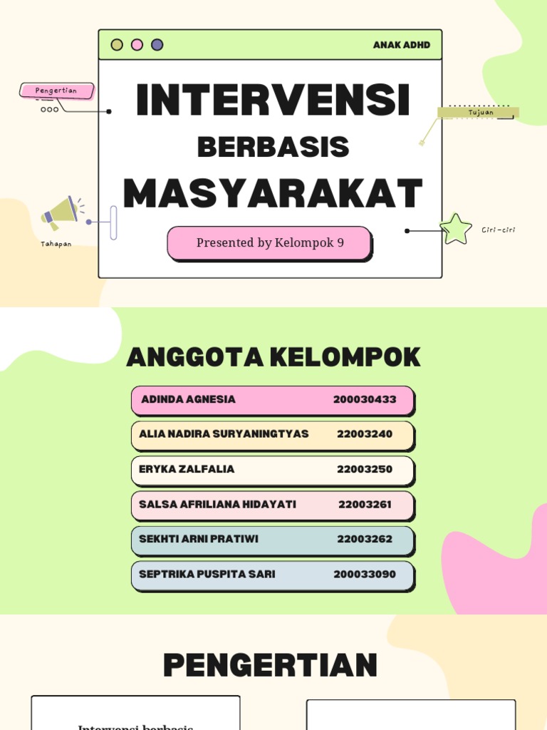Kelompok 9 - Intervensi Berbasis Masyarakat | PDF