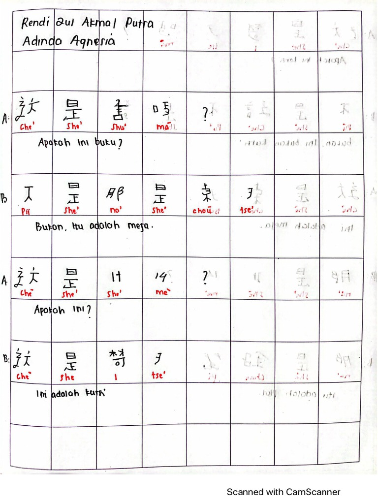 Tugas Bahasa Mandarin | PDF