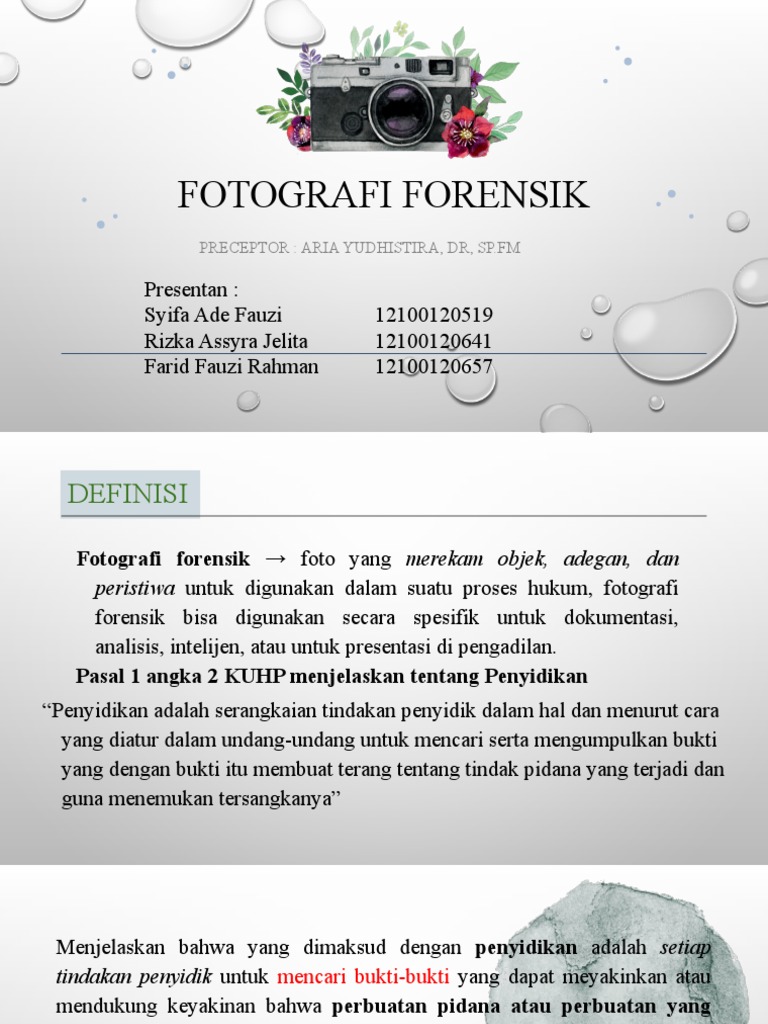 RPS Fotografi Forensik | PDF