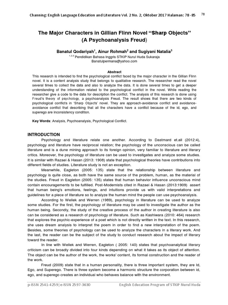 The Major Characters in Gillian Flinn Novel "Sharp Objects" | PDF