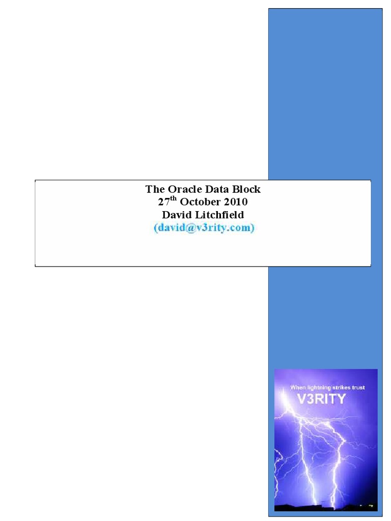 Oracle Forensics Data Block | PDF | Database Index | Integer (Computer Science)