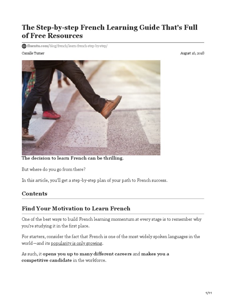 Learn French Step by Step | PDF