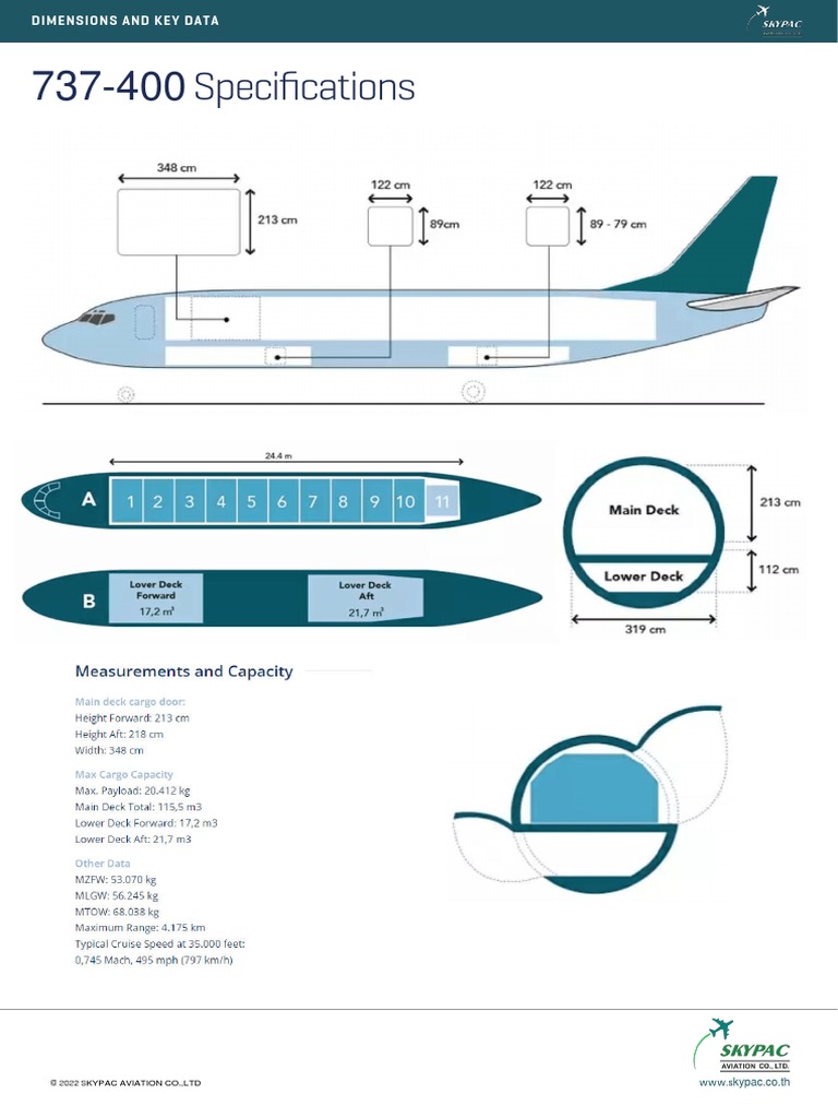 Boeing 737 400 Specification | PDF