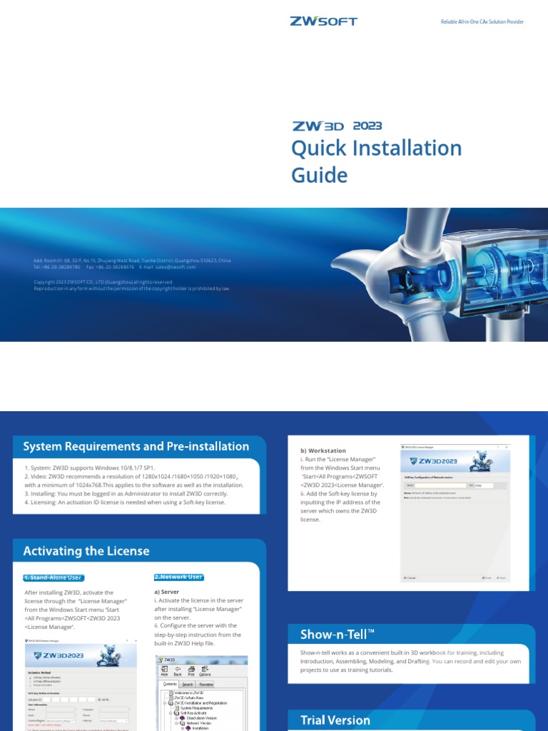 ZW3D Installation Guide | PDF | Intellectual Works | Software